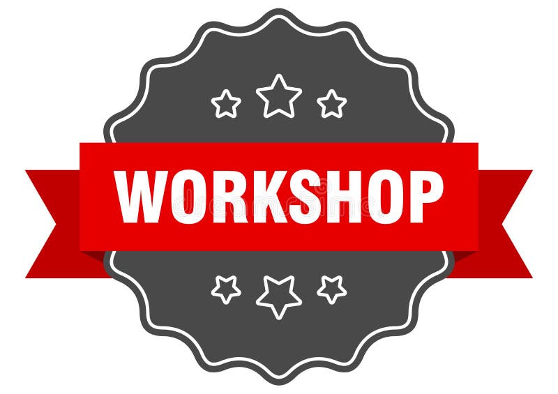 Workshop label stock vector. Illustration of black, sticker - 160028311