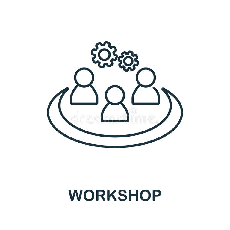 Workshop Line Icon. Simple Element from Social Activity Collection ...