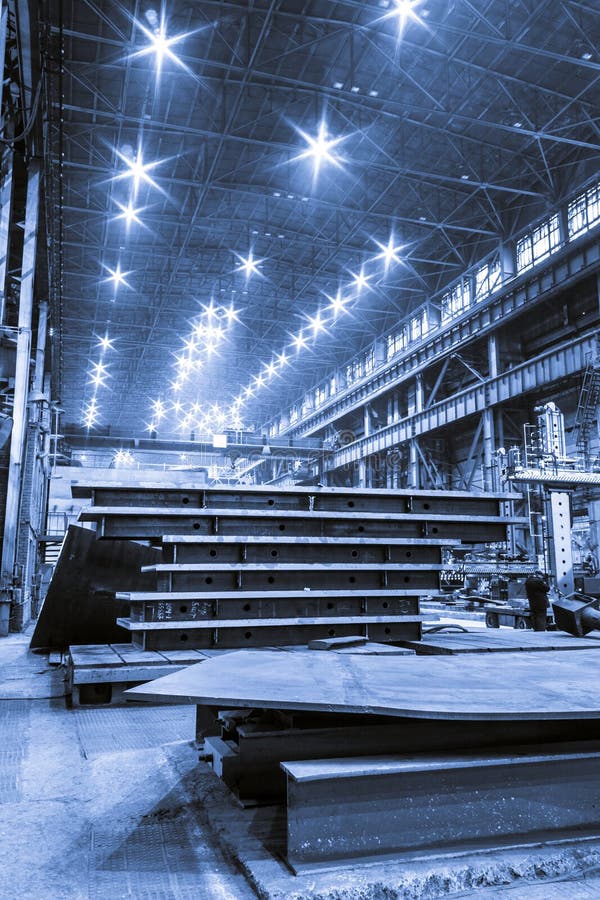 Workshop of Machinery Plant Stock Photo - Image of production ...