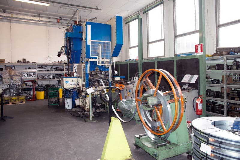 Workshop - Metal Forming Press Stock Image - Image of craft, industrial ...