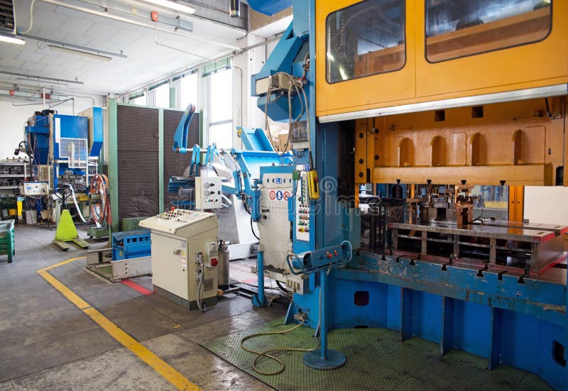 Workshop - Metal Forming Press Stock Image - Image of production ...