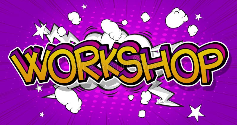 Workshop. Comic Book Word Text Stock Footage - Video of design ...