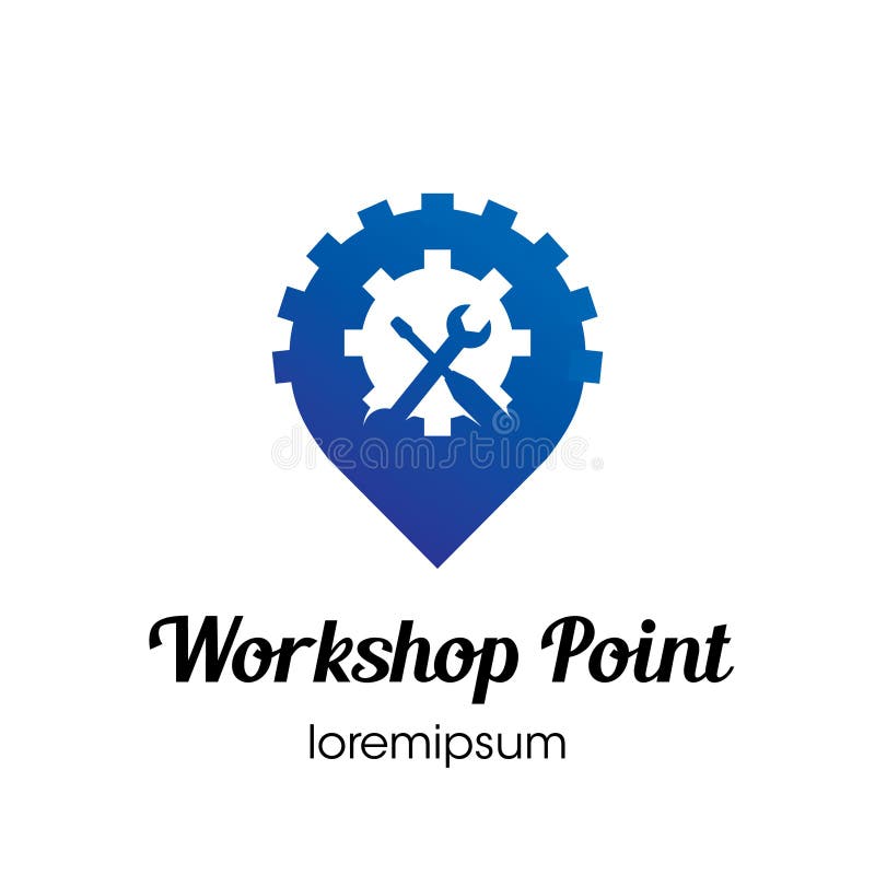 Workshop Point Logo or Symbol Template Design Stock Vector ...