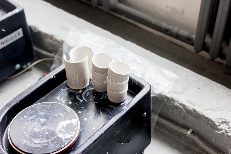 Workshop Production of Ceramic Tableware Product Painting Stock Photo ...