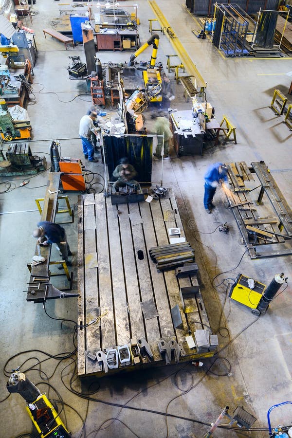 Workshop on Production of Handling Removable Devices. Stock Photo ...