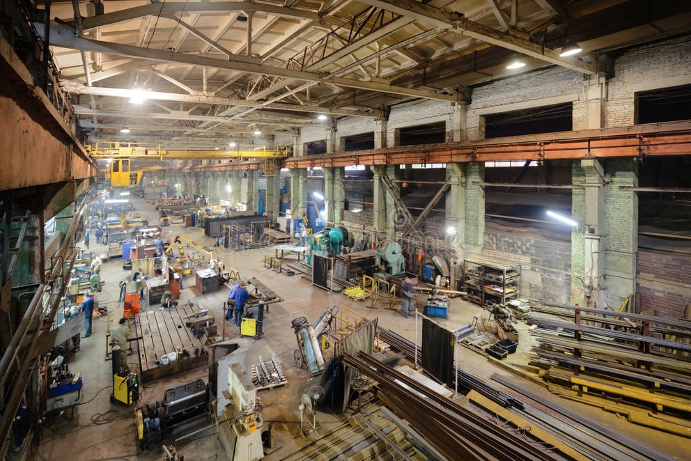 Workshop on Production of Handling Removable Devices. Stock Photo ...