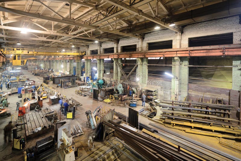 Workshop on Production of Handling Removable Devices. Stock Image ...