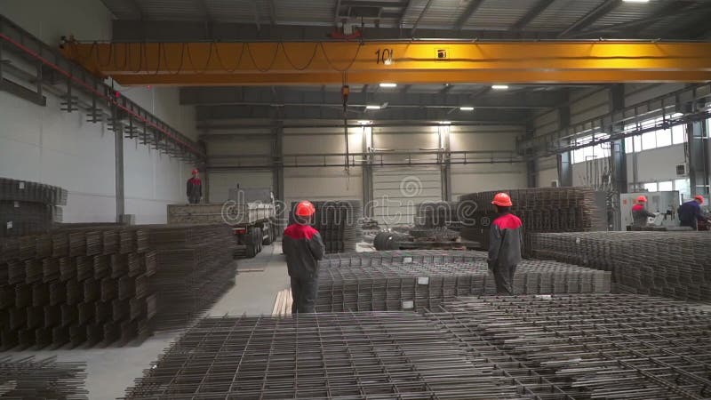 Workers are Reinforcing Steel Bars Essential for the Stability of ...