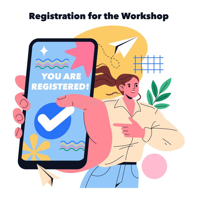 Workshops. Flat Vector Illustration Stock Vector - Illustration of signup, professional: 370425108