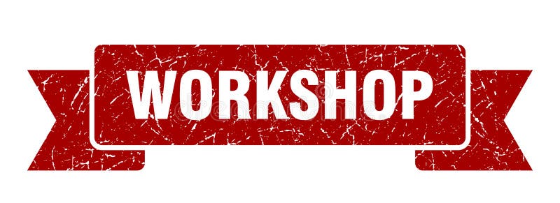 Workshop ribbon. stock vector. Illustration of template - 153822889