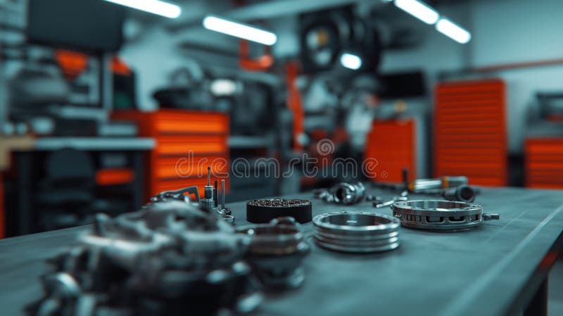 Workshop Scene Car Parts. High-performance Aftermarket Components ...
