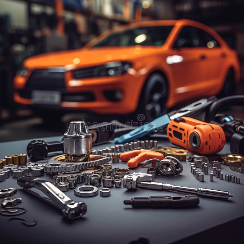 Workshop Scene. Tools in a Box. Garage. Generative AI Stock ...