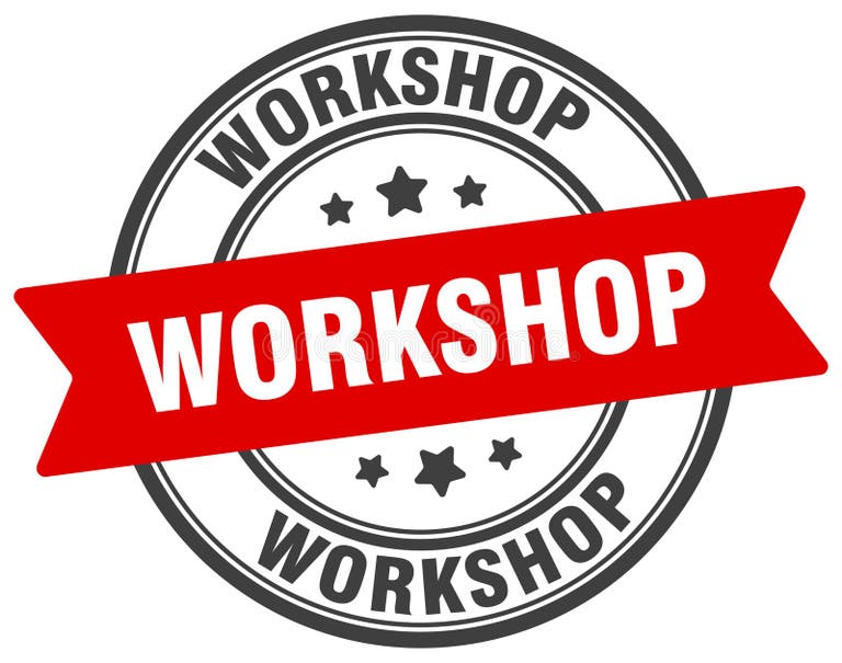 Workshop Stamp. Workshop Label on Transparent Background. Round Sign ...