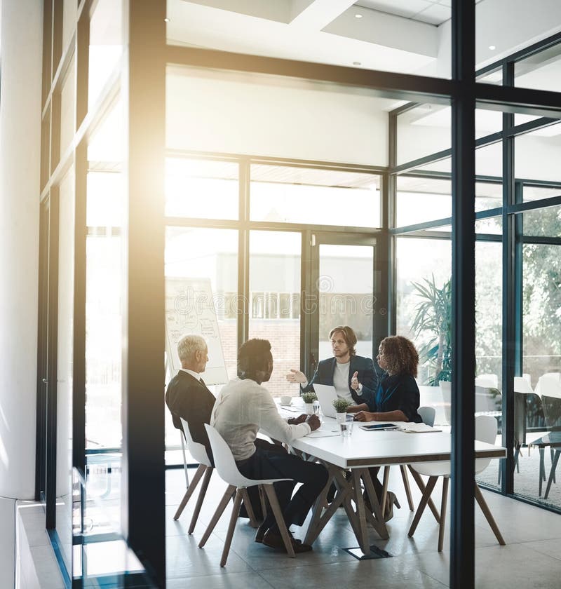 Workshop, Teamwork and Meeting with Business People in Boardroom for ...