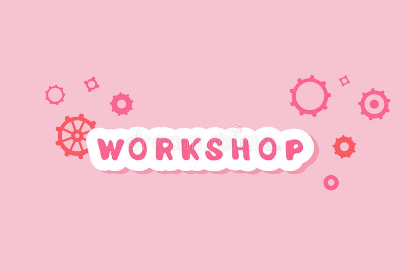 Workshop Template with Handwritten Lettering. Vector Illustration ...