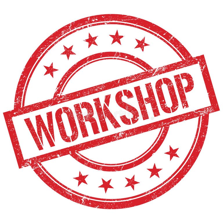 WORKSHOP Text Written on Red Vintage Stamp Stock Illustration ...