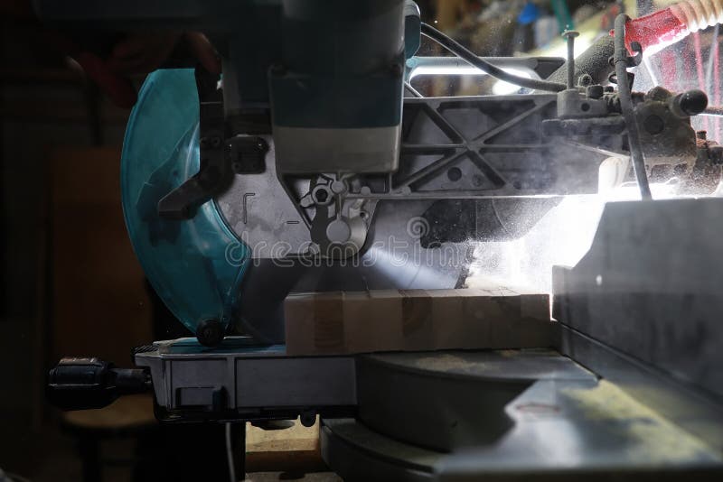 Workshop with Tools and Electric Saws in the Process Stock Image ...