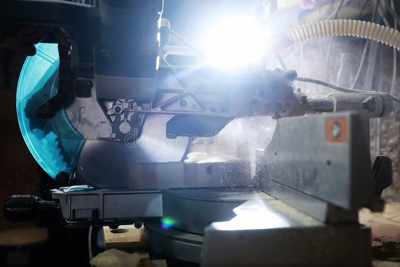 Workshop with Tools and Electric Saws in the Process Stock Image ...