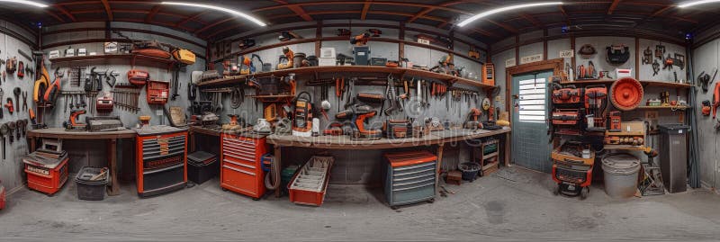 Workshop Tools and Equipment a Wellorganized Workshop with an Array of ...