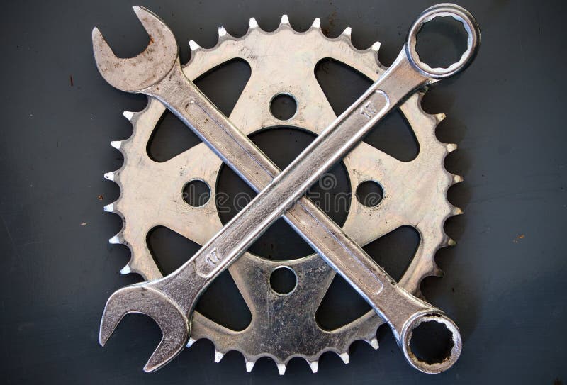 Workshop Tools Wrench Cross Stock Photo - Image of vignet, tools: 66556728