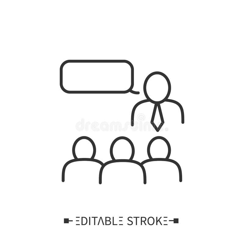 Workshop Topic Line Icon. Editable Illustration Stock Vector ...