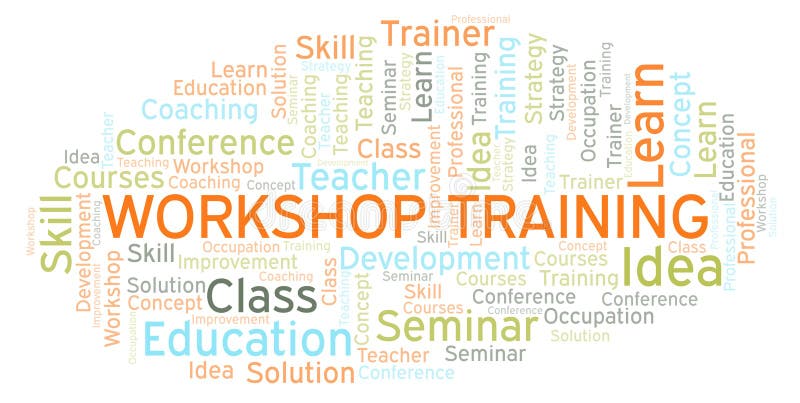 Workshop Training Word Cloud. Stock Illustration - Illustration of ...