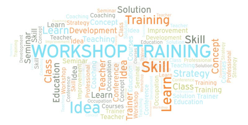 Workshop Training Word Cloud. Stock Illustration - Illustration of ...
