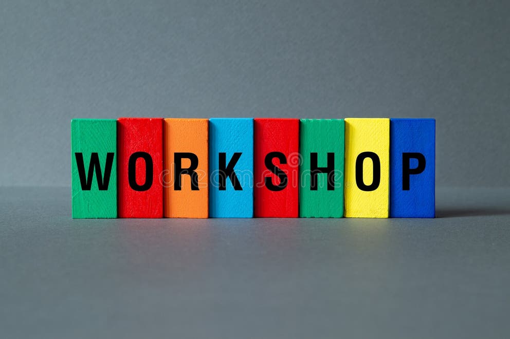 Workshop - Word Concept on Building Blocks, Text Stock Image - Image of ...