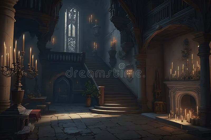 Workshops in a Castle Outer Bailey Stock Illustration - Illustration of ...