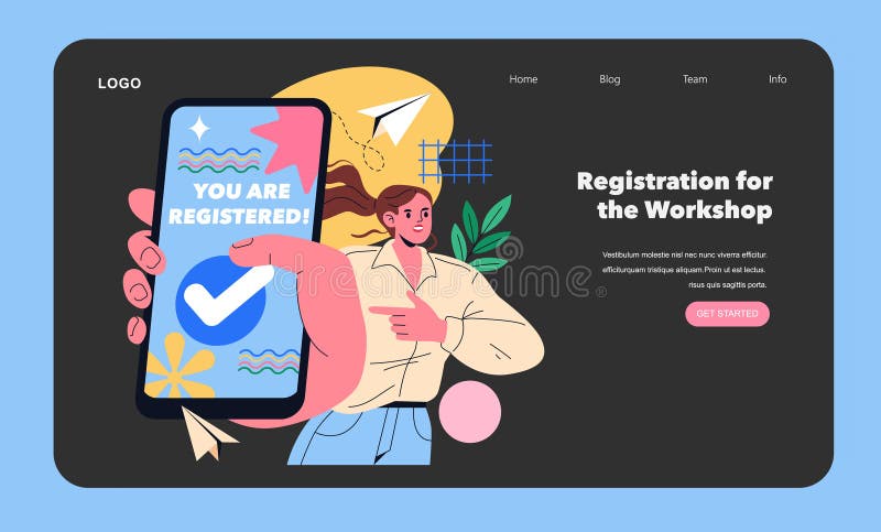 Workshops. Flat Vector Illustration Stock Photo - Image of graphic, empowerment: 369219596