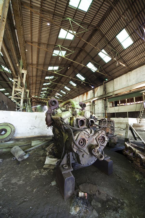 Workshops of an Old Factory Stock Photo - Image of clothing, motors ...