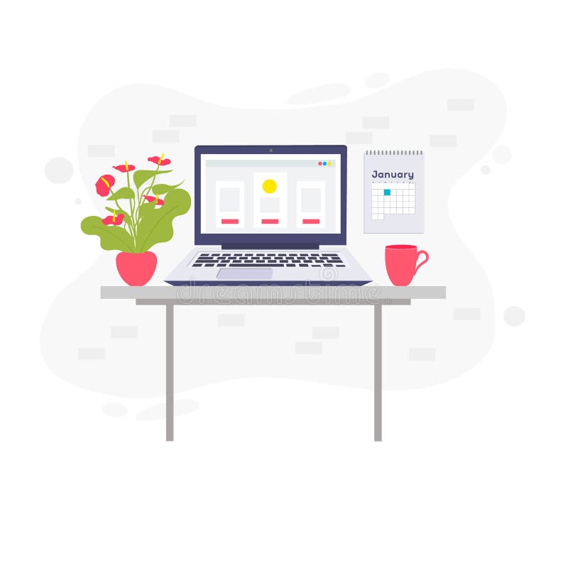 Workspace, Analytics, Optimization, Management. Modern Vector ...