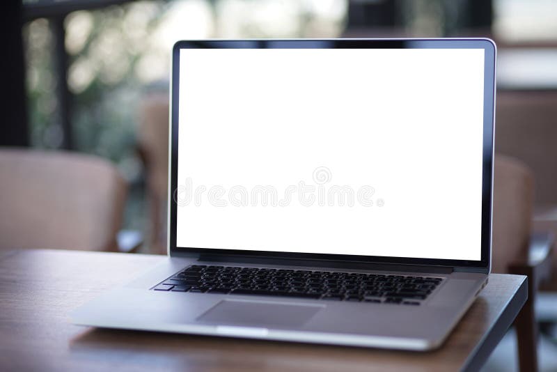 Workspace Background New Project on Laptop Computer with Blank C Stock ...