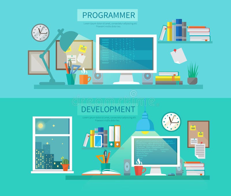 Programmer Banner Set Stock Illustrations – 1,182 Programmer Banner Set Stock Illustrations ...
