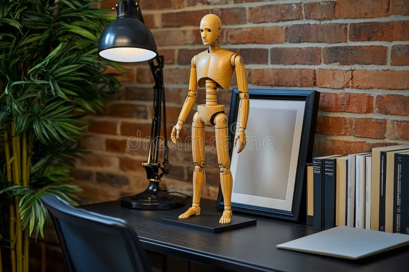 A Workspace from a Bygone Era Features a Plethora of Books and a Mockup ...