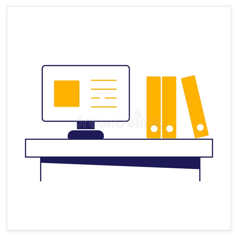 Workspace color icon stock vector. Illustration of computer - 226363867