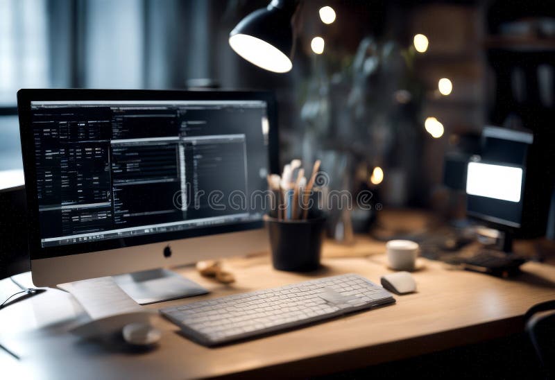 Workspace Computer Modern Artist Background Business Chair Clear ...