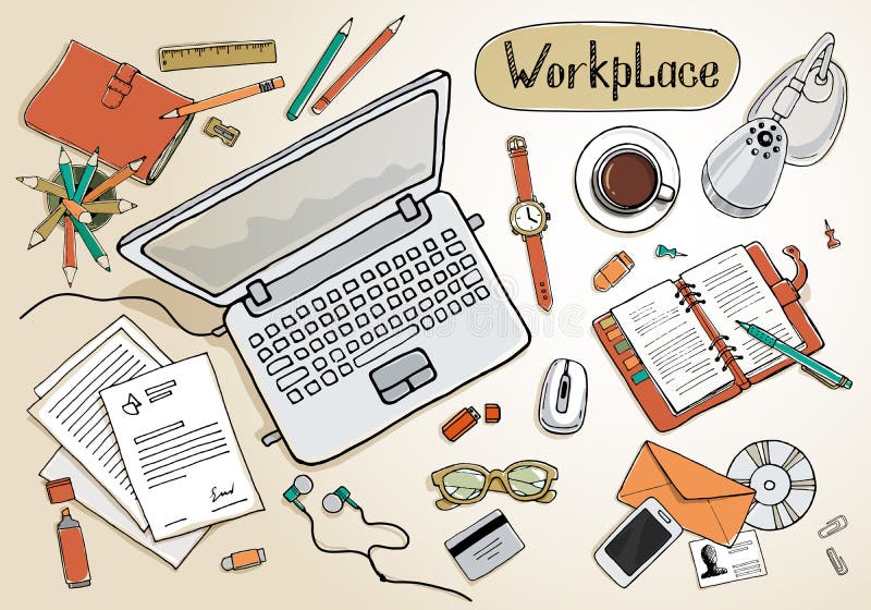 Workspace Items Stock Illustrations – 4,689 Workspace Items Stock ...