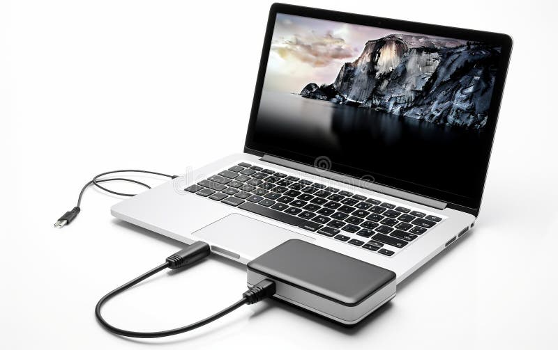 Workspace Connectivity Hub on White Background Stock Illustration ...