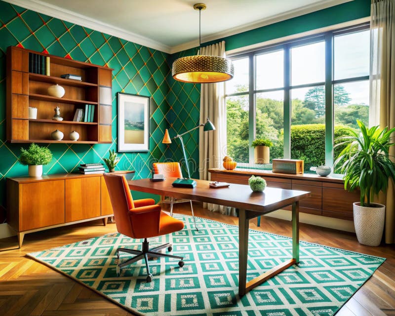 A Workspace Defined by Style and Function Stock Illustration ...