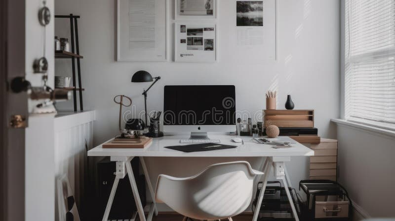 A Minimalist Workspace with a Focus on Organization and Productivity ...