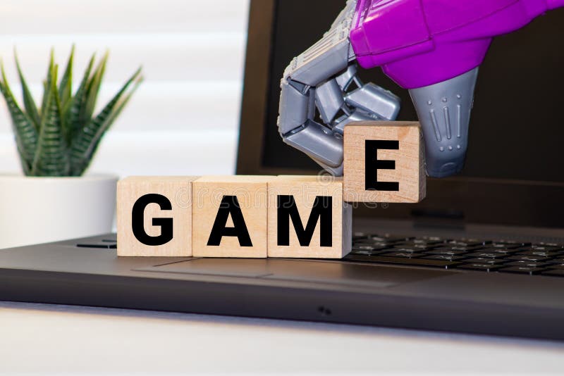 Workspace Desk with Keyboard Office Working Stuff and Wooden Elements ...