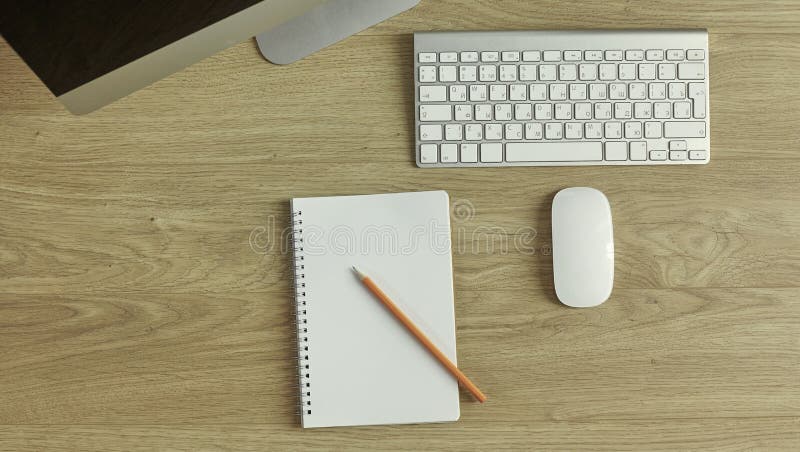 Workspace Desktop, Documents on the Office Table Stock Photo - Image of ...