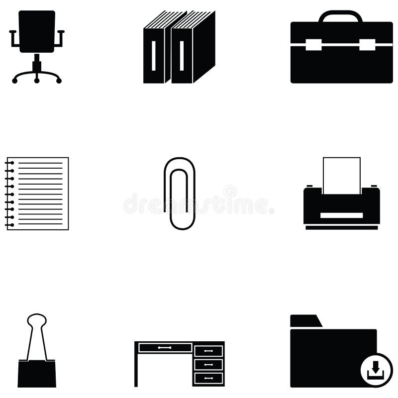 Workspace icon set stock vector. Illustration of workspace - 120574070