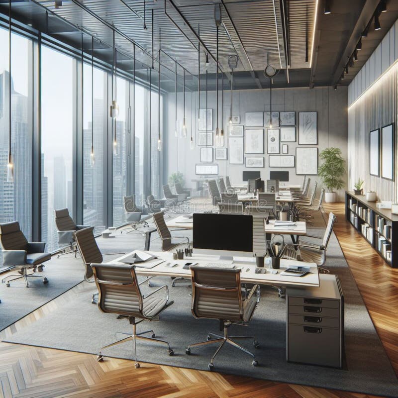 Workspace Illustration Professional Environment Office Design Corporate ...
