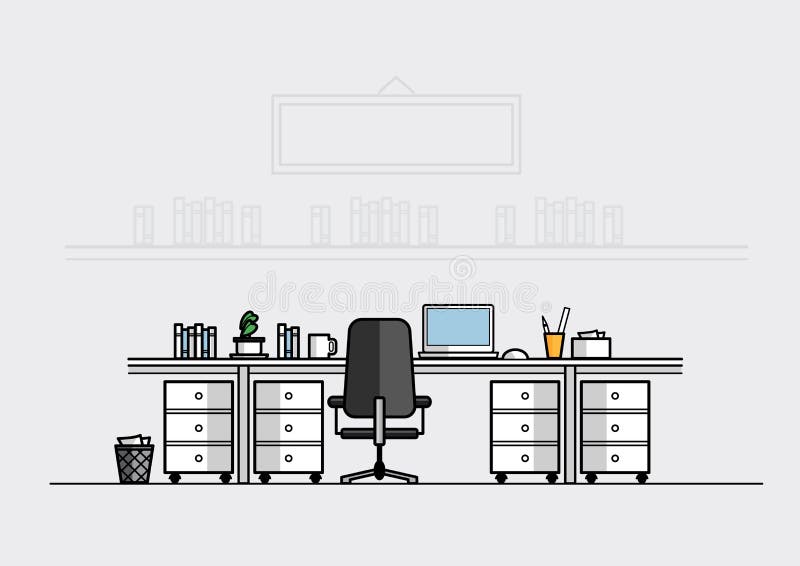 Workspace Line Art Stock Illustrations – 2,407 Workspace Line Art Stock ...