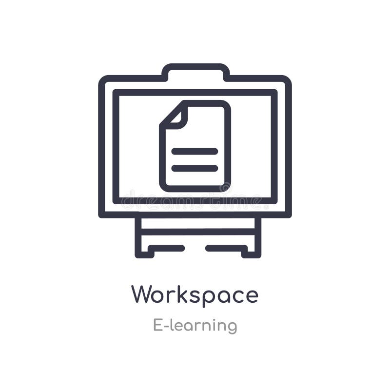 Workspace Outline Icon. Workspace Sign Stock Vector - Illustration of ...