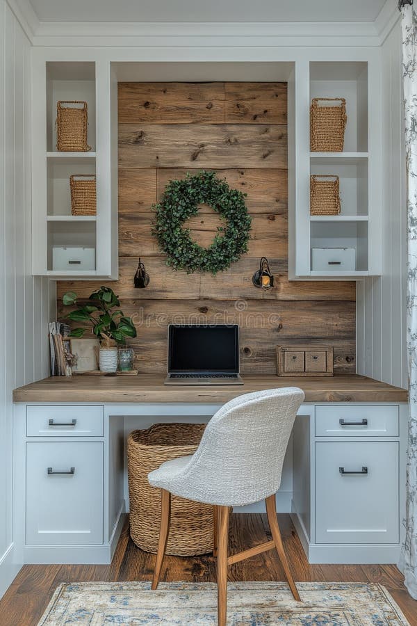 Workspace Setup by Window with Laptop and Greenery in Bright Natural ...
