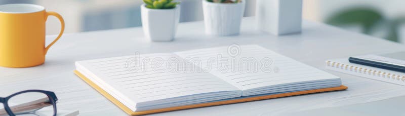 Workspace Showcase of Customizable Notebook Cover for Stationery ...