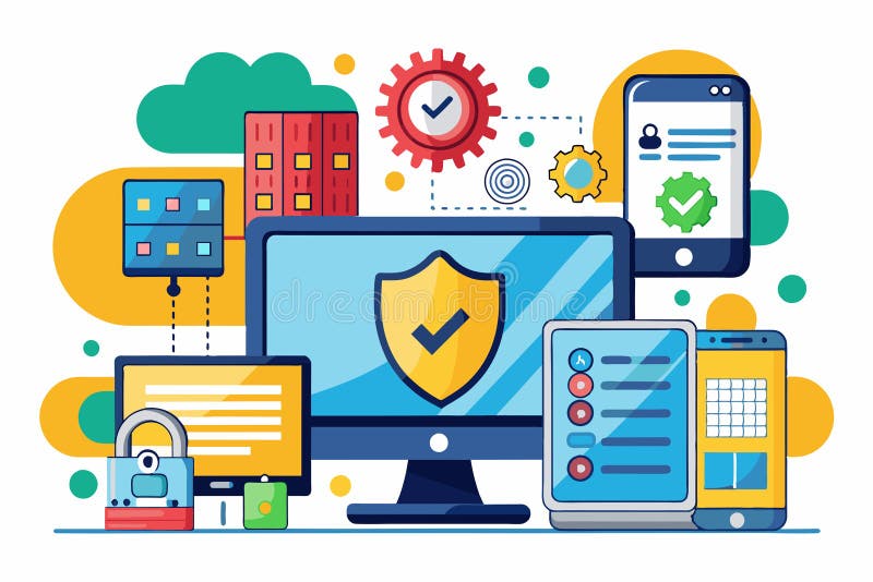 A Workspace Showcases Multiple Devices Promoting Data Input Security ...